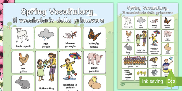 Spring Vocabulary Poster - Spring Vocabulary Poster