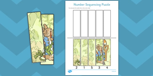 The Tale of Peter Rabbit Number Sequencing Puzzle - peter rabbit