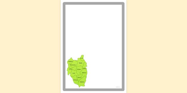 FREE! - Map of Leinster Border | Page Borders | Twinkl