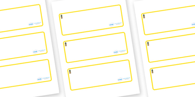 FREE! - Pineapple Themed Editable Drawer-Peg-Name Labels (Blank)