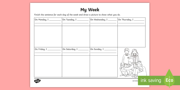 Foundation My Week Worksheet / Worksheet (teacher made)