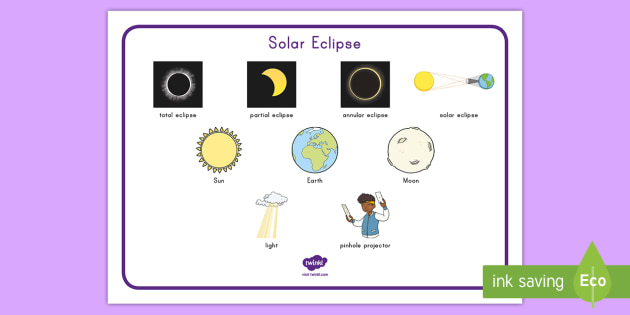 Solar Eclipse Word Mat