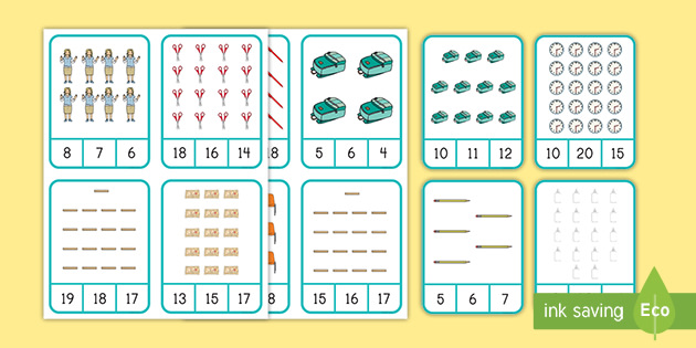 At School Counting to 20 Clip Cards (teacher made)