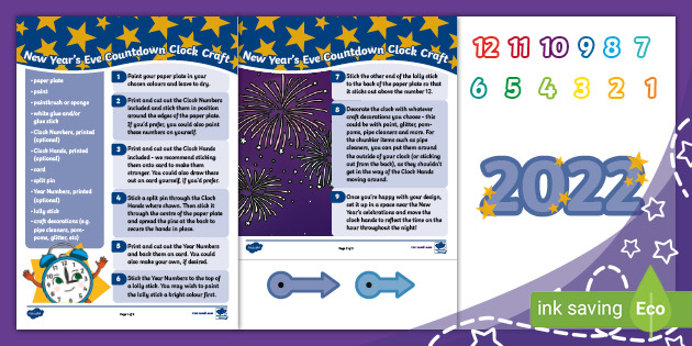New Year's Eve Countdown Clock Craft