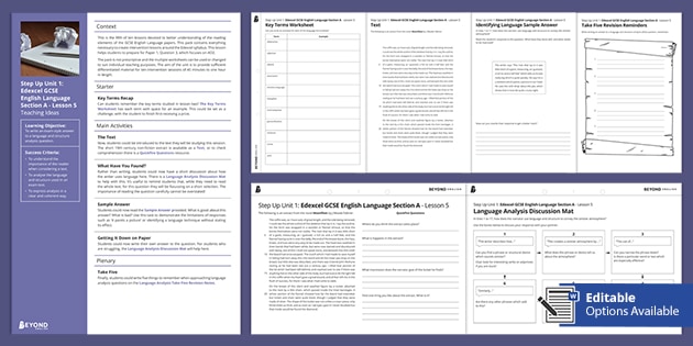 edexcel gcse english language revision pdf