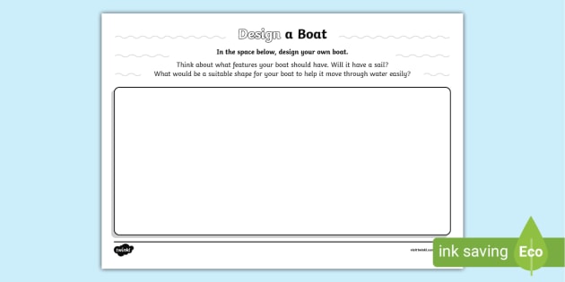 Design a Boat Activity Sheet (teacher made)