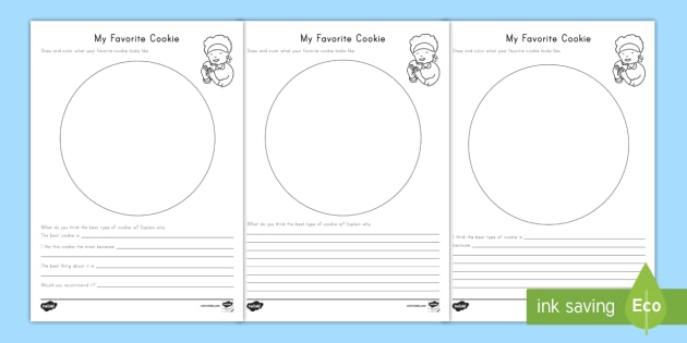 My Favorite Cookie Opinion Writing Activity (teacher made)