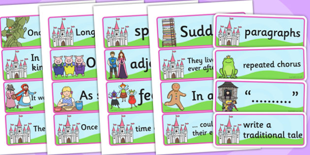 Traditional Tales Display Word Cards (teacher made)