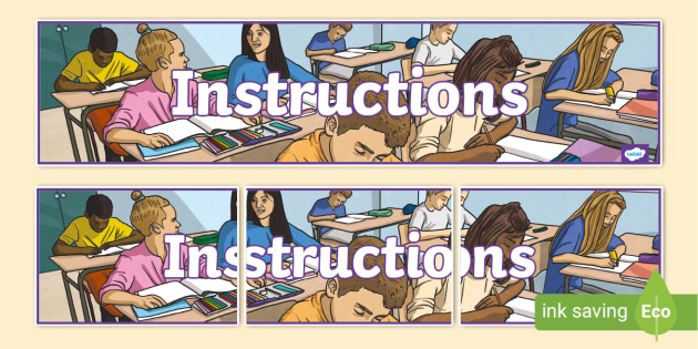 * NEW * Instructions Display Banner (teacher made)