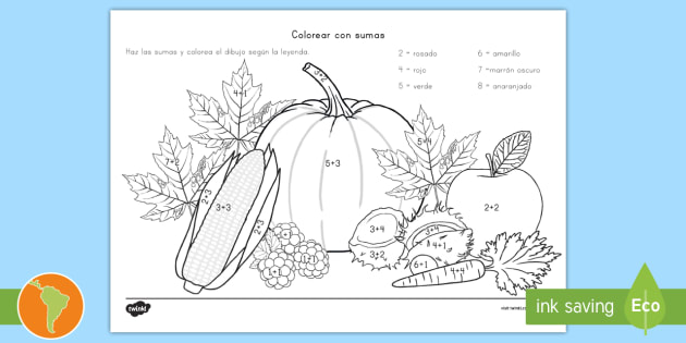 Peregrino Colorea Por Suma De Números La Pintura Del Color Por