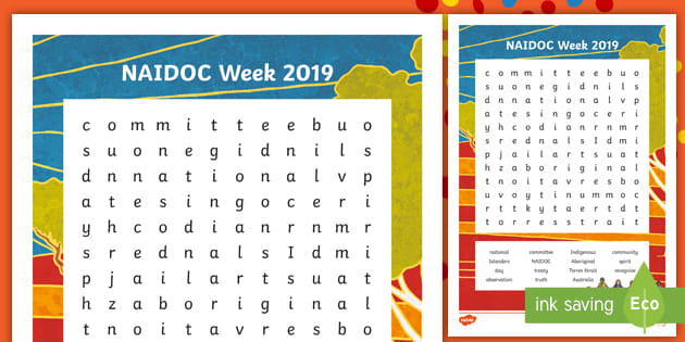 * NEW * NAIDOC Week 2019 Word Search