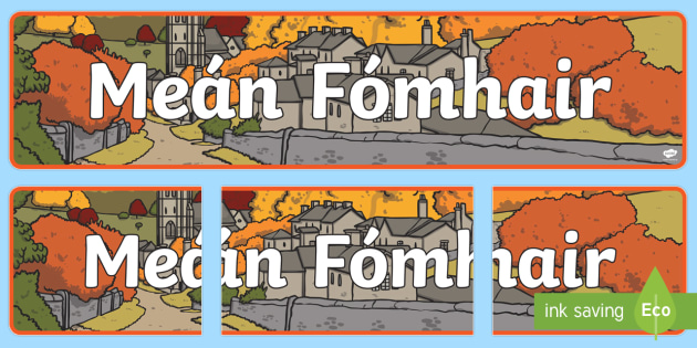 Meán Fómhair Display Banner Gaeilge
