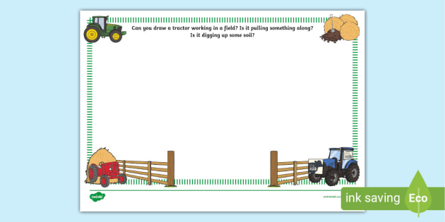 FREE! - Tractor Drawing Prompt Activity (teacher made)