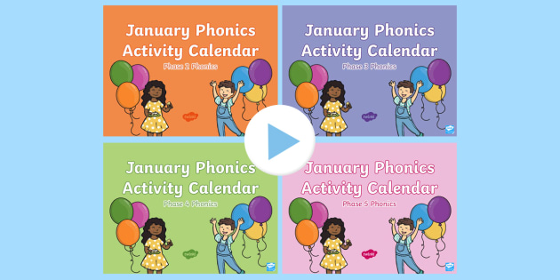 January Phonics Activity Calendar PowerPoint Pack