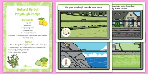 Trains Playdough Recipe and Mat Pack