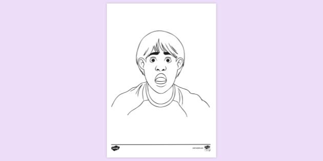 FREE! - Panic Face Colouring Page | Colouring Sheet
