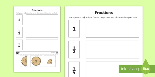 Fractions Worksheet / Worksheet (teacher made)