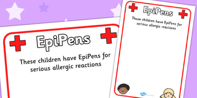 FREE! - Pupil EpiPens Information Poster (teacher made)