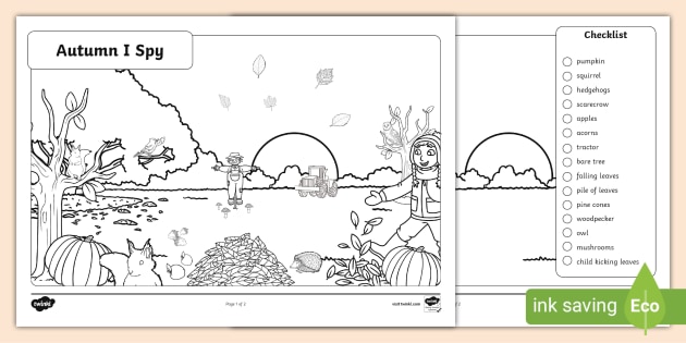 Autumn I Spy Activity (teacher made)
