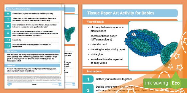 Tissue Paper Art Activity for Babies (teacher made)