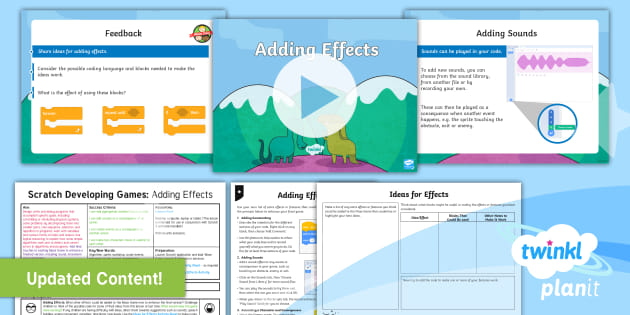 Computing: Scratch: Adding Effects Year 5 Lesson Pack 3