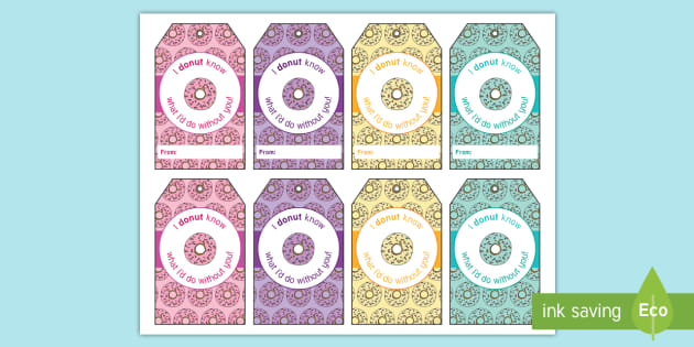 Teacher Appreciation Donut Gift Tag