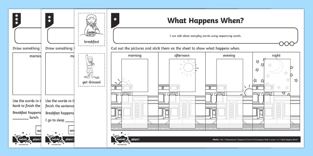 What Happens When? Differentiated Worksheet / Worksheets