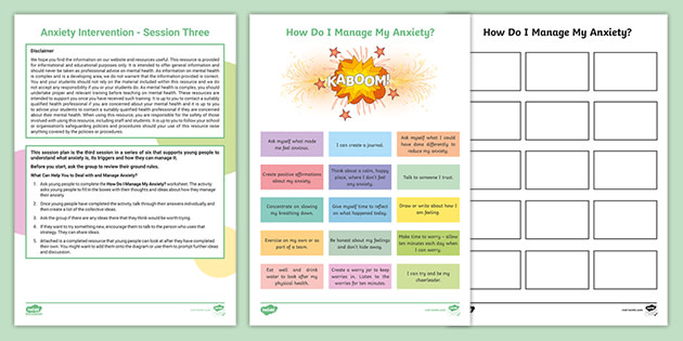 Anxiety Intervention Session Three (teacher made)