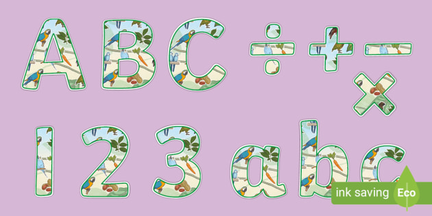 * NEW * Parrot Display Lettering (teacher made)