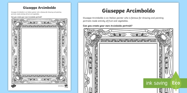 Giueseppe Arcimboldo Self Portrait Worksheet / Worksheet
