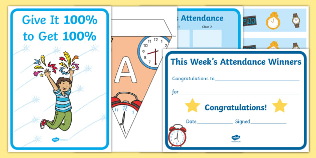 Whole School Attendance Display Pack (teacher made)
