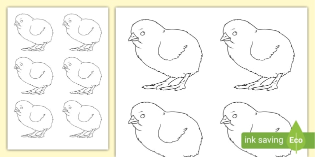 Small Chick Templates | Easter Colouring (teacher made)