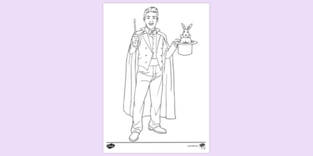 FREE! - Magician Colouring Page | Colouring Sheets