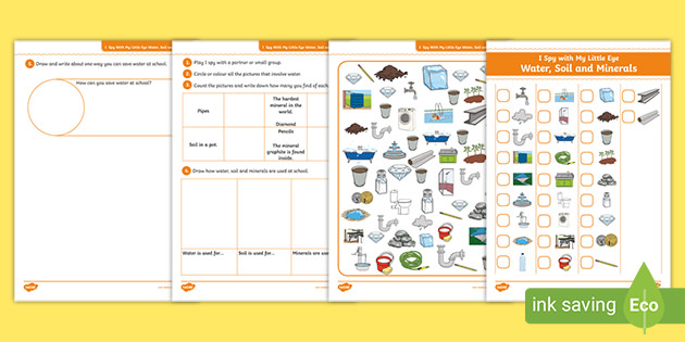 Minerals, Water and Soil I Spy - Earth and Space Sciences