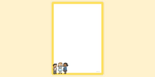 Simple First Day of School Page Border | Page Borders
