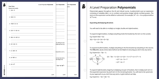 👉 A Level Maths Preparation: Polynomials | KS5 Maths | Beyond