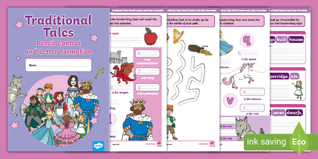 EYFS/KS1 My Traditional Tales Pencil Control and Letter Formation ...