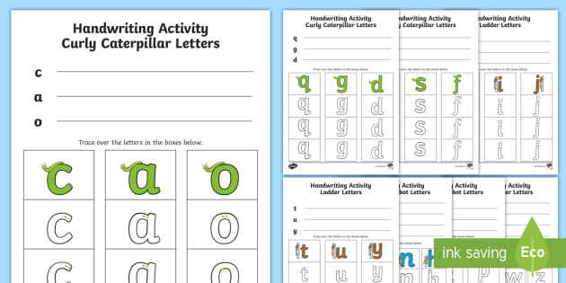 Letter Formation Families Handwriting Worksheets