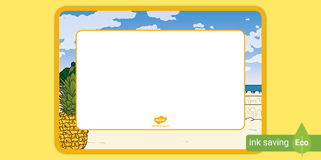 Tropical Pineapple Classroom Area Display Sign