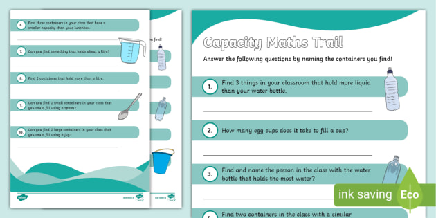 Capacity Maths Trail 1st/2nd Class Maths
