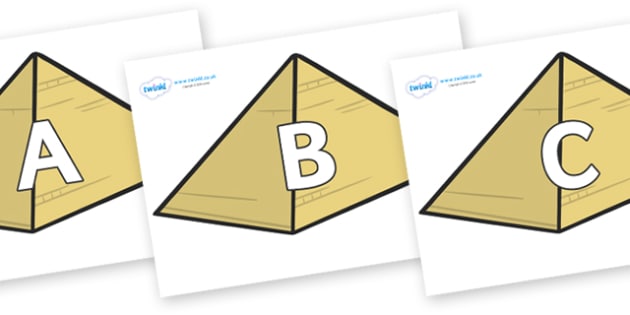 FREE! - A-Z Alphabet on Pyramids (teacher made)