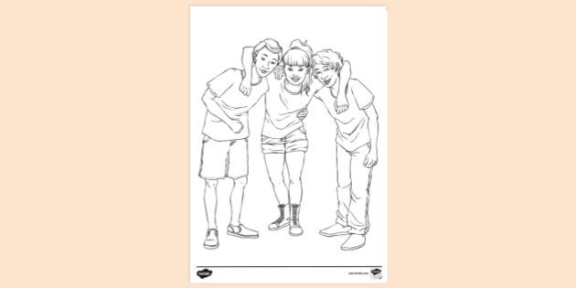 FREE! - Becoming Friends Colouring Sheet | Colouring Sheets | Twinkl