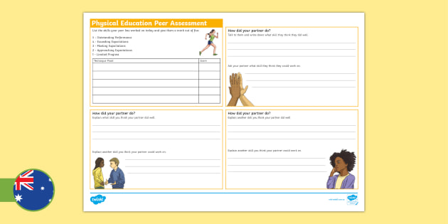 Physical Education Peer Assessment Sheets | Twinkl Move