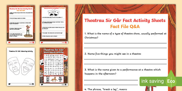 FREE! - Theatrau Sir Gar Activity Pack - Primary Resources