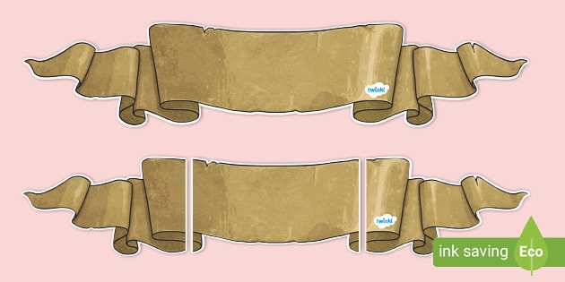 Editable Old Ribbon Banner (teacher made)