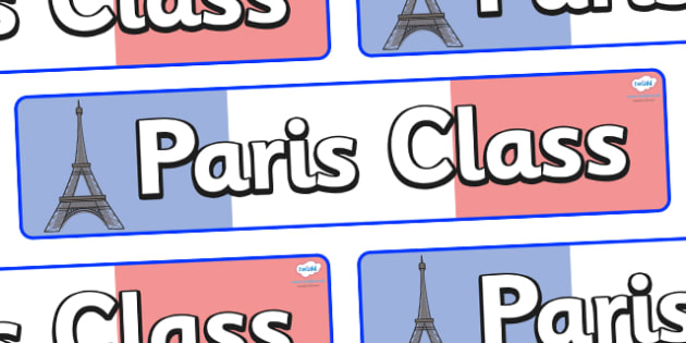 FREE! - Paris Themed Classroom Display Banner (teacher made)