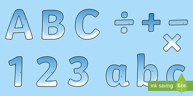 Classroom Calm Corner Letters and Numbers Pack