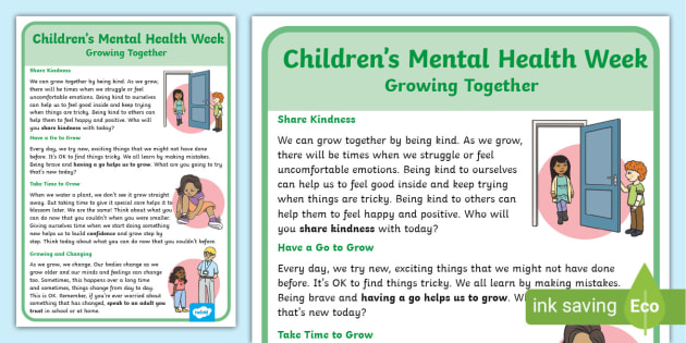 FREE! - Mental Health Poster for Children’s Mental Health Week
