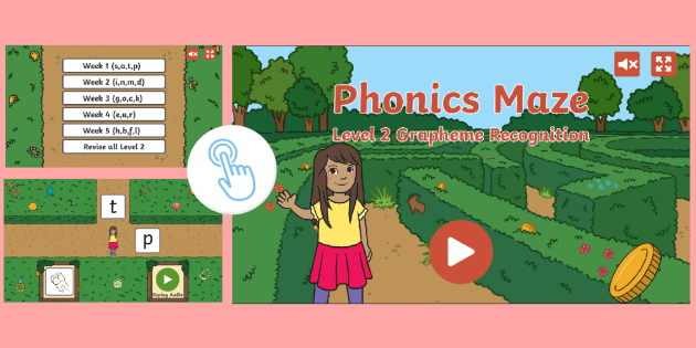Level 2 Phonics Maze Game: Grapheme Recognition | Twinkl Go!