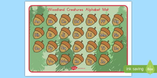 Woodland Creatures Alphabet Mat (teacher made)